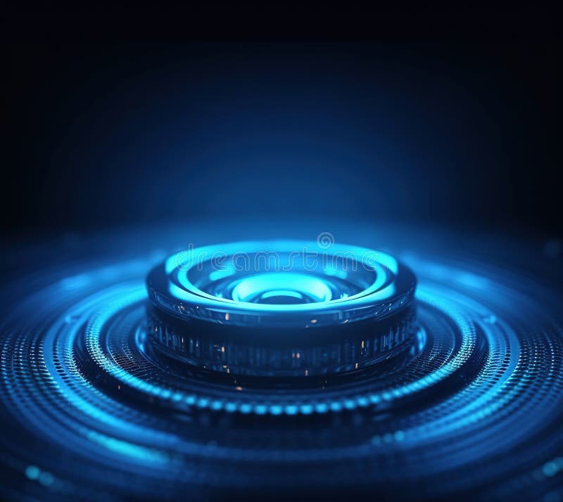 Abstract Technology Spotlight Blue Backgrounds with Spotlight. Stock ...