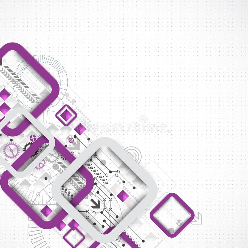 Abstract Technology Square Background Stock Vector - Illustration of ...