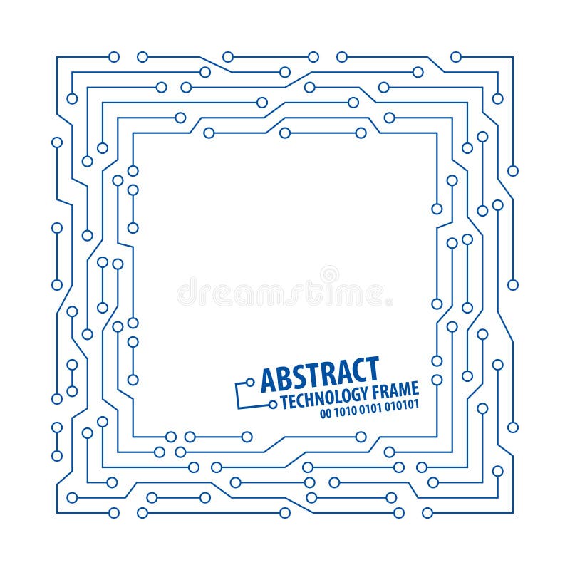 Abstract Technology Square Frame Stock Vector - Illustration of energy ...