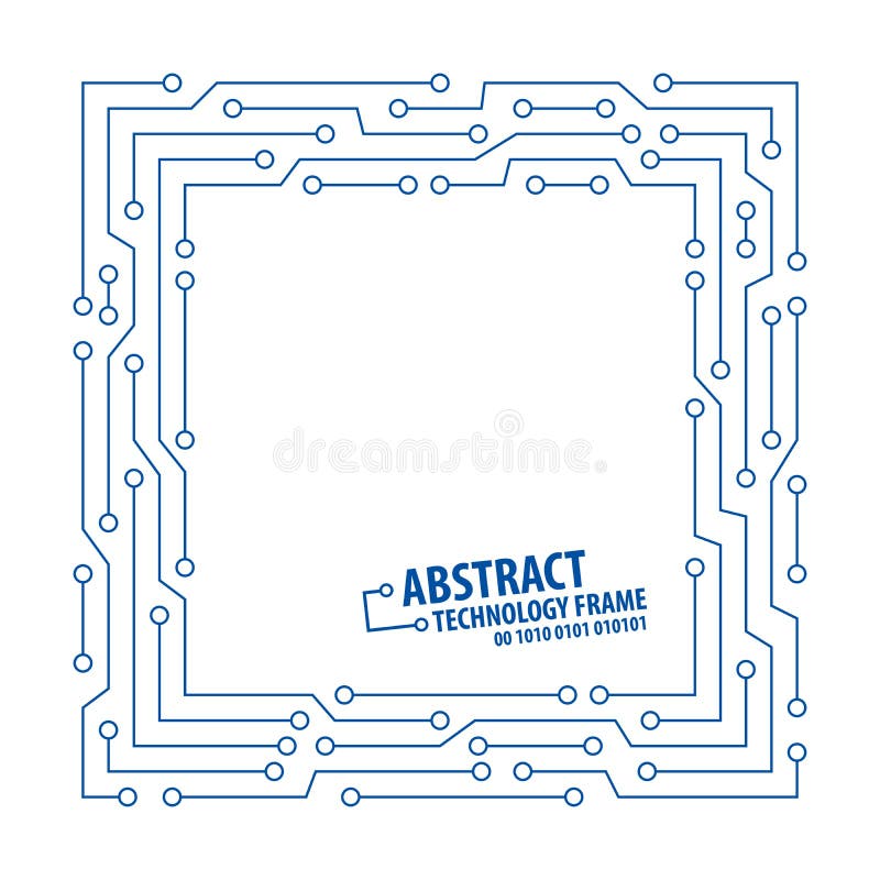 Abstract Technology Round Frame Stock Vector - Illustration of modern ...
