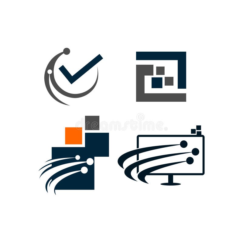 Abstract Technology System Design Vector Illustration Set Stock Vector ...