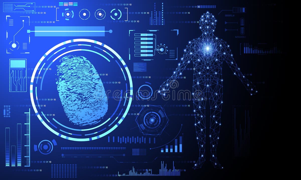 Futuristic Fingerprint Stock Illustrations – 3,630 Futuristic ...