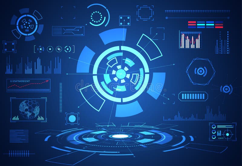 Abstract Technology Ui Futuristic Concept Hud Interface Hologram Stock ...