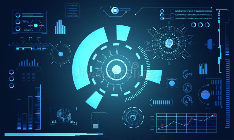 Abstract Technology Ui Futuristic Concept Hud Interface Hologram Stock ...