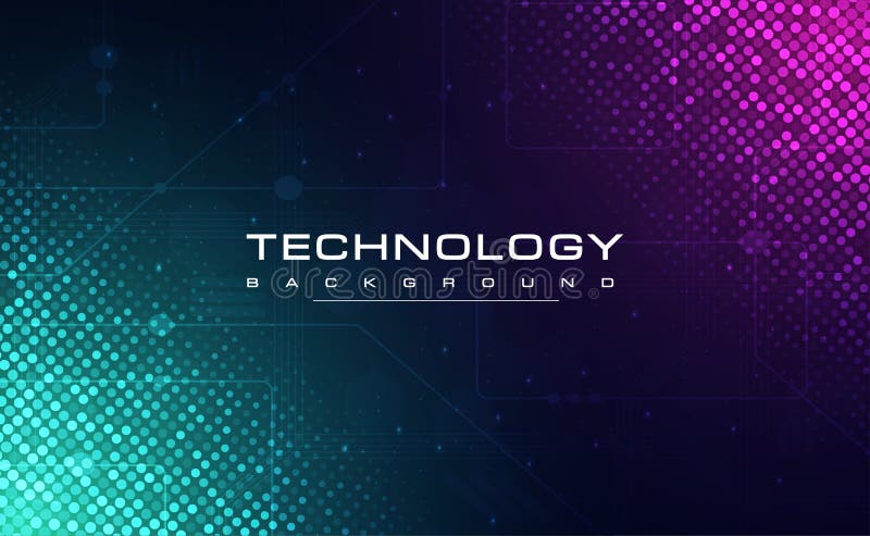 Digital Technology Blue Green Background Online Cyber Media Algorithm ...