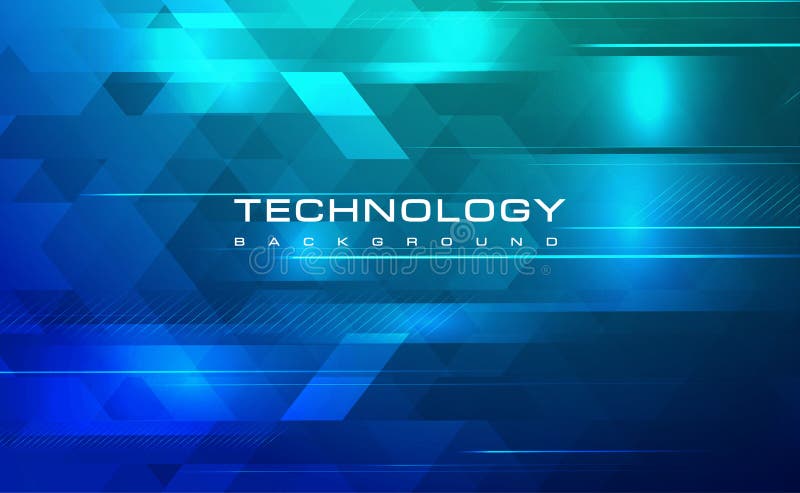 Digital Technology Blue Green Background Concept Cyber Technology ...
