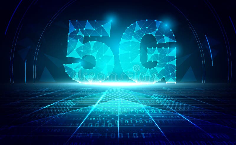 5G Network Wireless Internet Wi-fi Connection Abstract Background ...