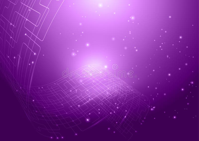 Abstract Technology Violet Background Stock Vector - Illustration of ...