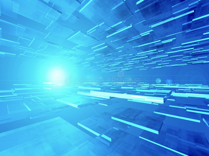 Abstract Technology Virtual Space Background Stock Illustration ...