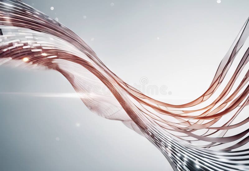 Abstract Technology Wave Pattern on White Background Stock ...