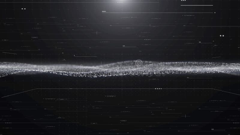 Abstract Technology White Particle Dynamic Structure on HUD UI Element ...