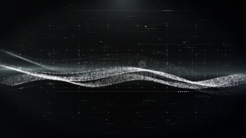 Abstract Technology White Particle Dynamic Structure Moving Flowing 4K Motion Background Stock ...