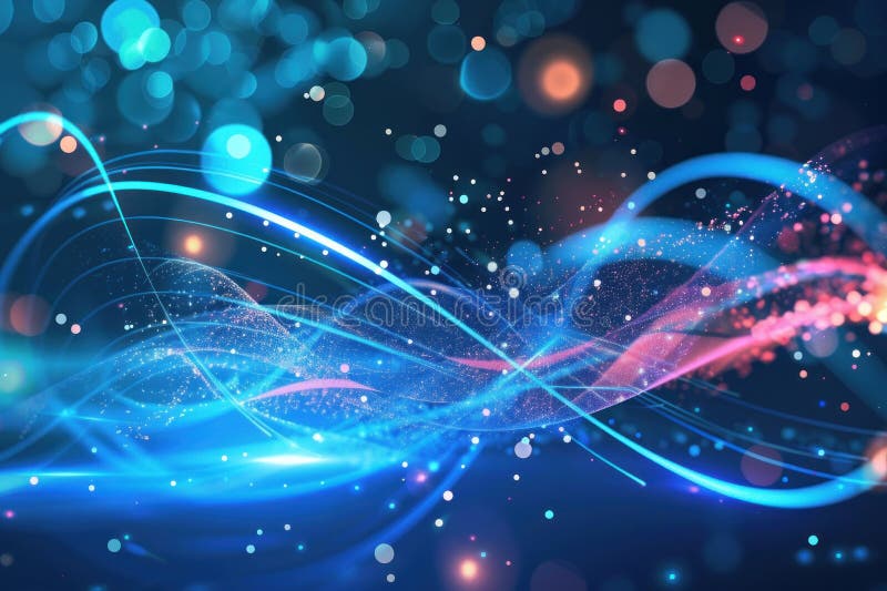 Abstract Telecom Technology Ultimate Connect Background. Generative AI ...