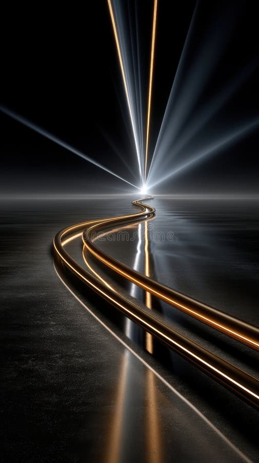 Abstract Teleportation Beam Multiple Glowing Lase Stock Illustration ...