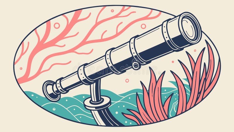 Abstract Telescope Observing Cosmic Unseen, Vector Design Generative AI ...