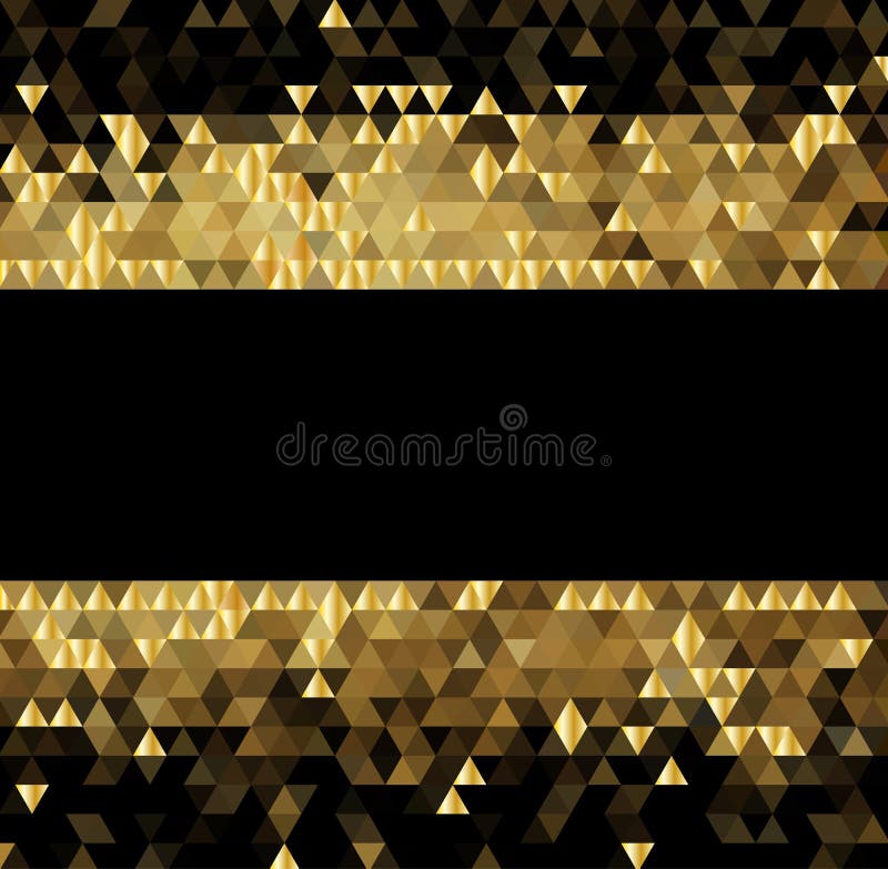 Abstract Template Background with Gold Triangle Shapes. Stock Vector ...