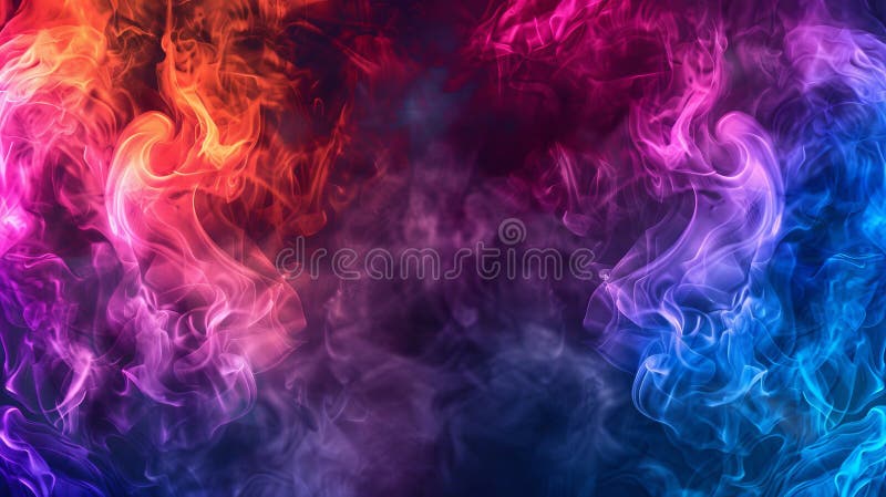 An Abstract Template for a Color Flyer with a Transparent Smoke Effect ...