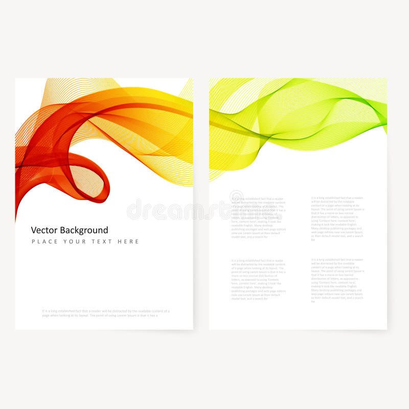 Abstract Template Color Flyer Stock Vector - Illustration of bright ...