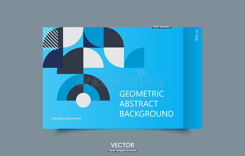 Abstract Template with Geometric Shapes in Minimalist Style Stock ...