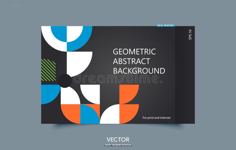 Abstract Template with Geometric Shapes in Minimalist Style Stock ...