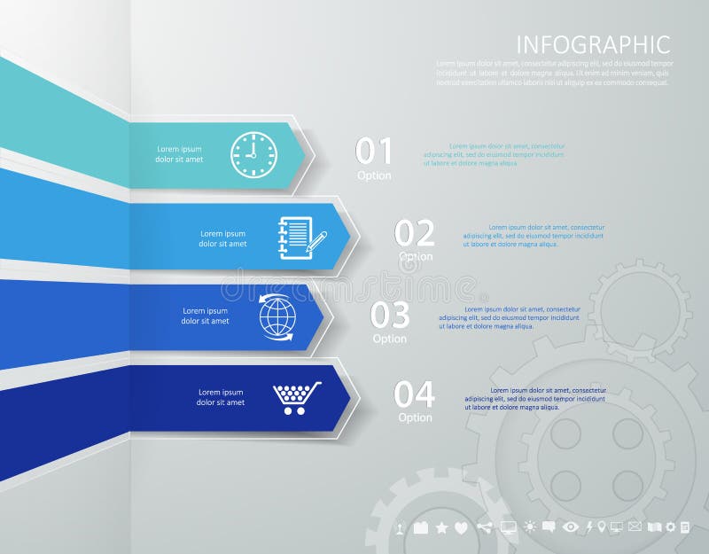 Abstract Template with Icons Set for Business Design, Reports, S Stock ...