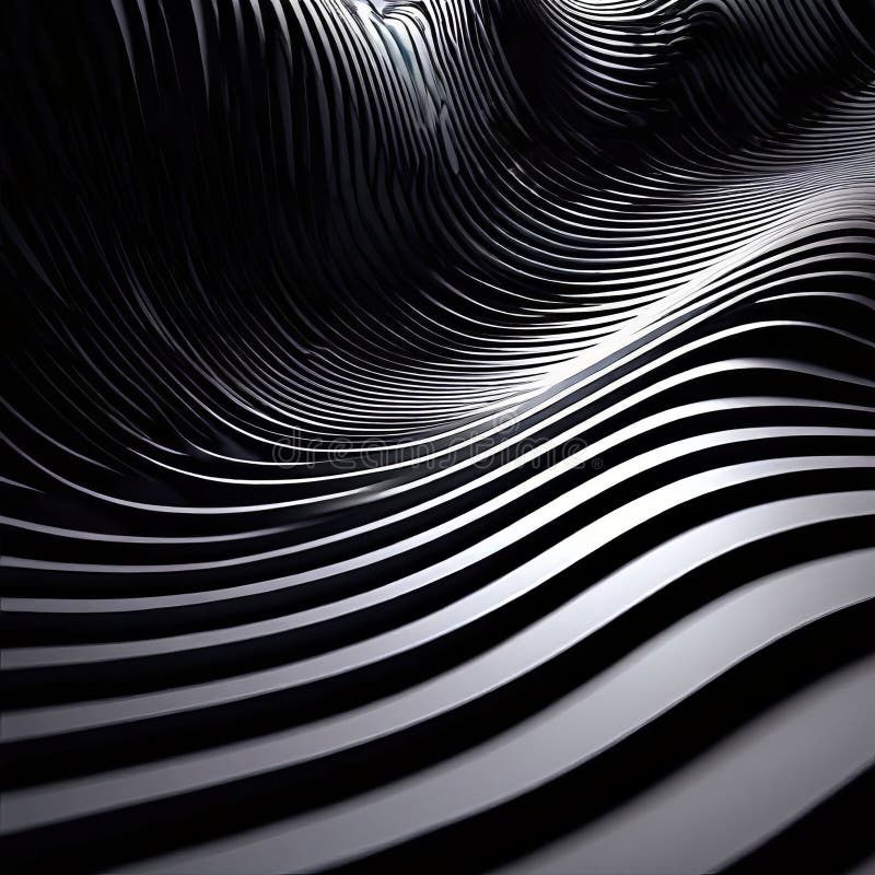 Abstract Template with Irregular Stripes in a Monochro Stock Photo ...