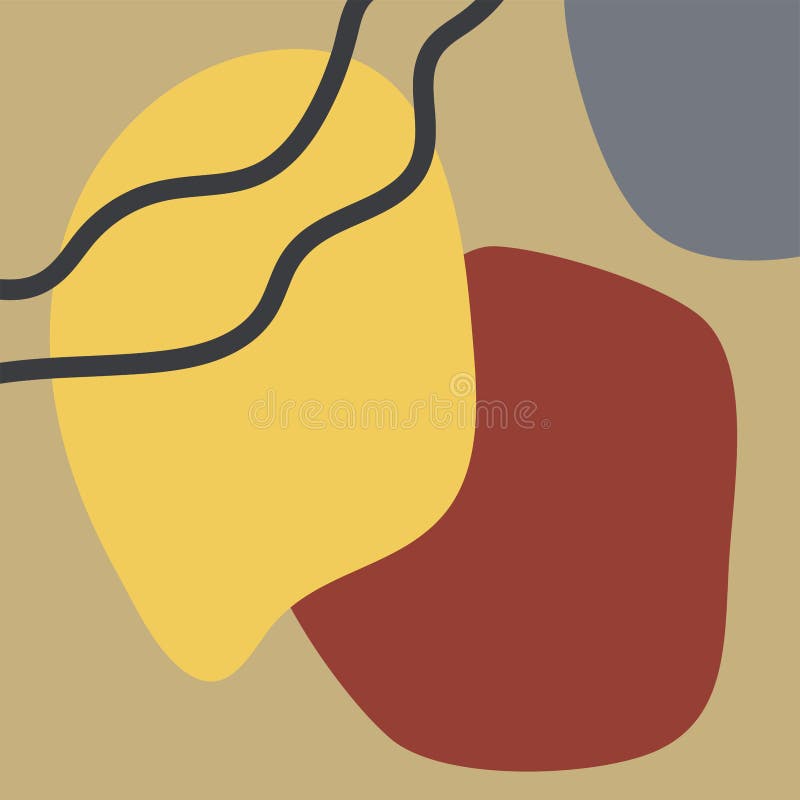 Abstract Template with Organic Shapes. Stock Vector - Illustration of ...