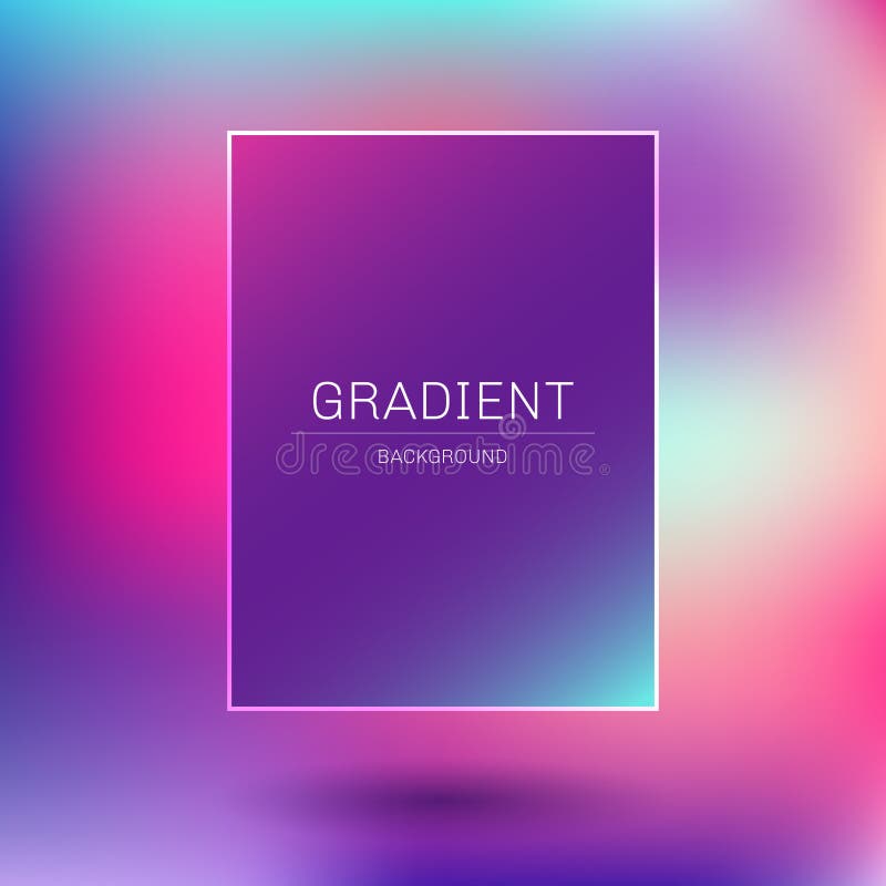 Abstract Template Rectangle Frame Pink, Purple, Blue Gradient Color on ...