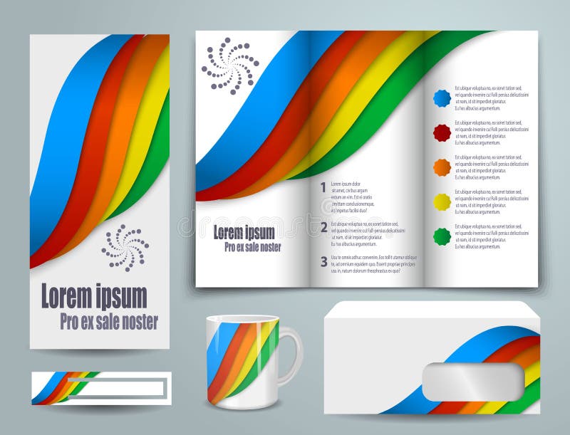 Abstract Template Set for Design Stock Vector - Illustration of page ...