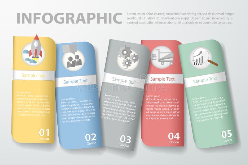 Abstract Template 5 Steps for Business Design, Reports, Banner Stock ...