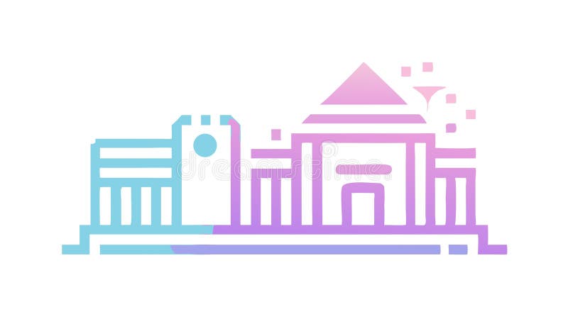 Abstract Temple Building Ancient Architecture Icon, Vector Design ...