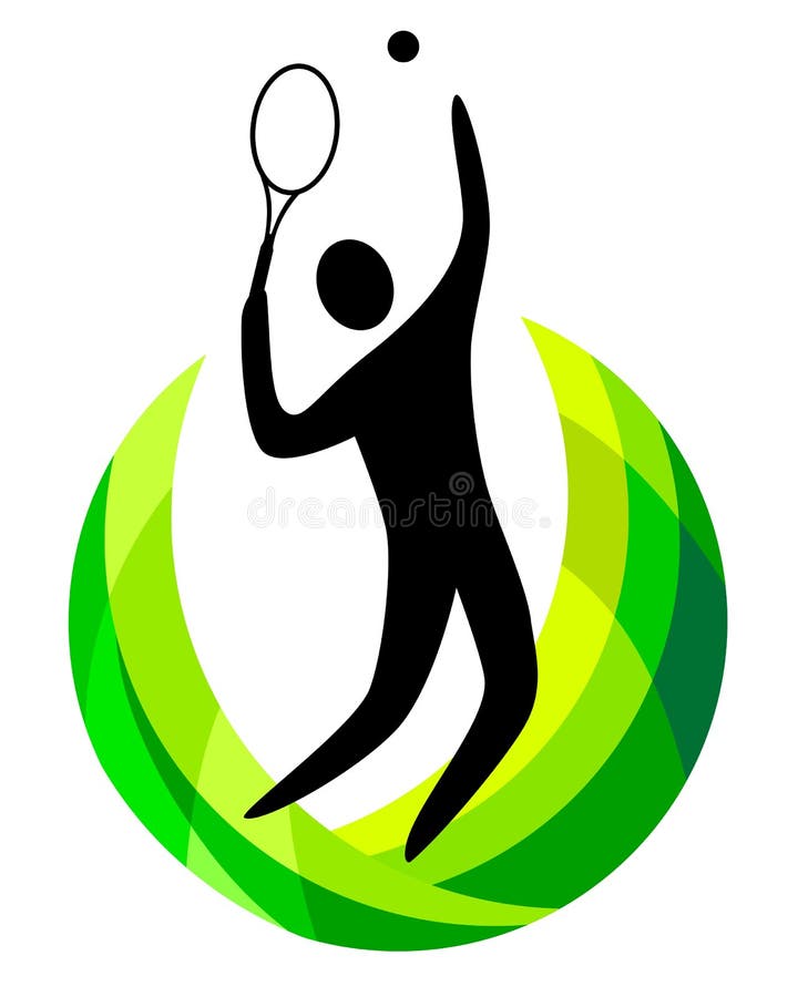 Abstract Tennis Player Graphic in Vector Quality. Stock Vector ...