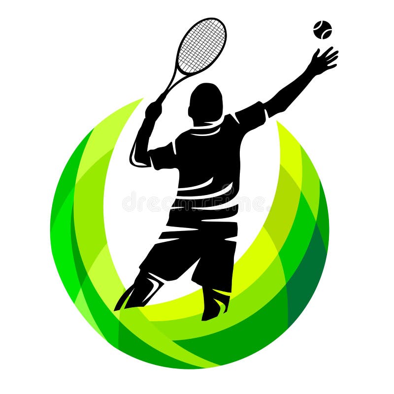 Abstract Tennis Player Graphic in Vector Quality. Stock Vector ...