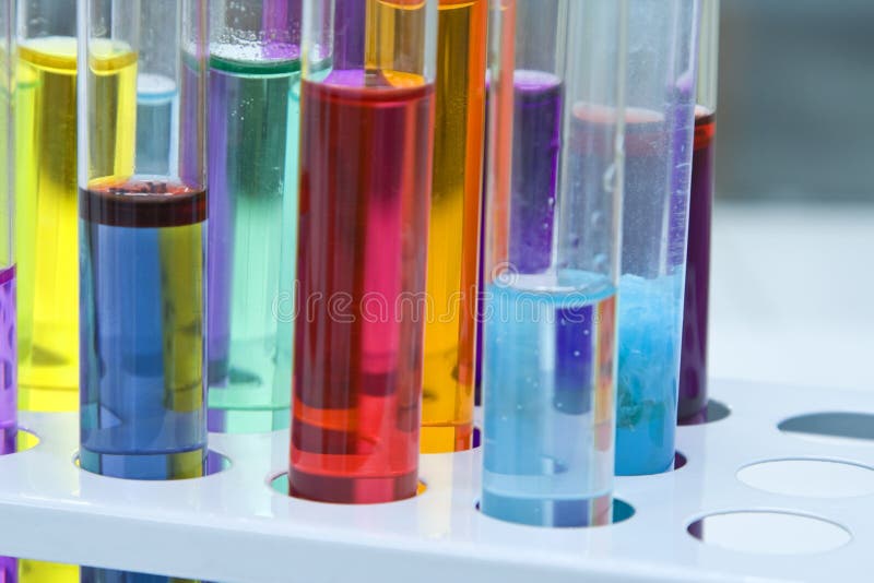 Three Test Tubes Containing Precipitates of Transition Metal Compounds ...