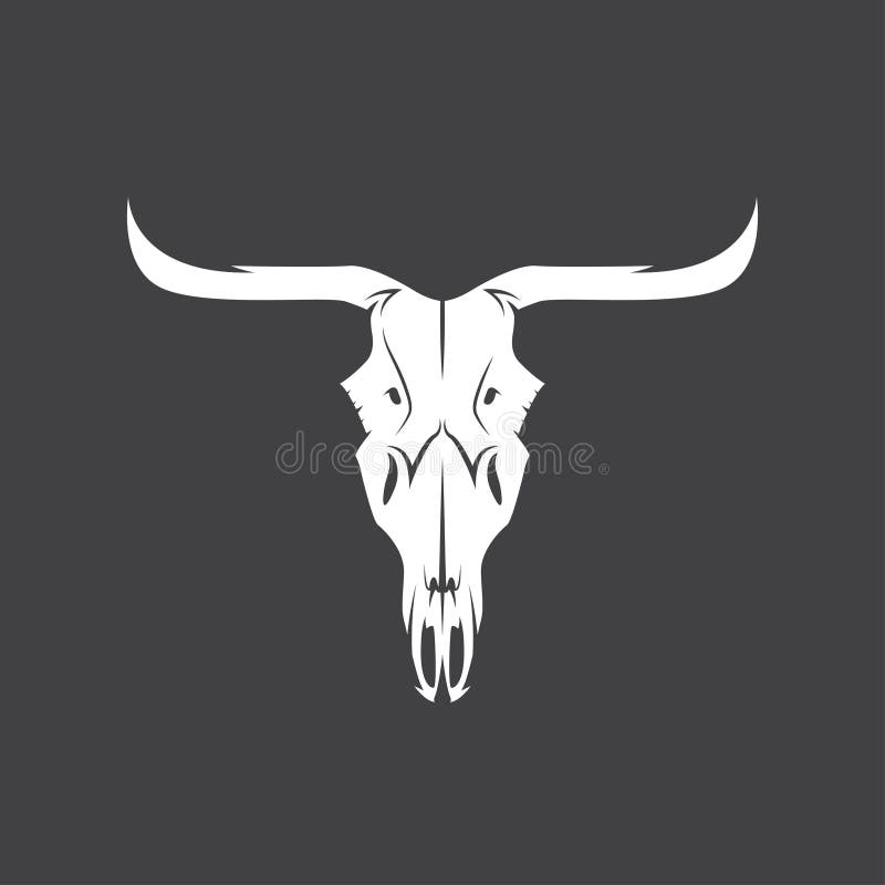 Abstract Texas Cow Skull Vector Design Stock Vector - Illustration of ...