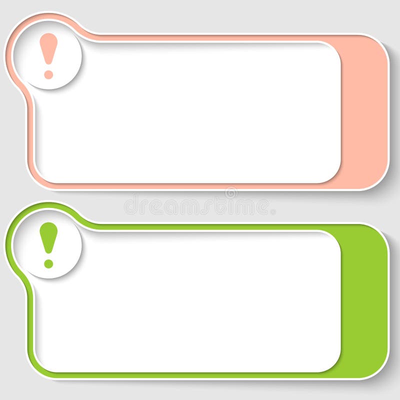 Boxes with Exclamation Mark Stock Vector - Illustration of frame, empty ...