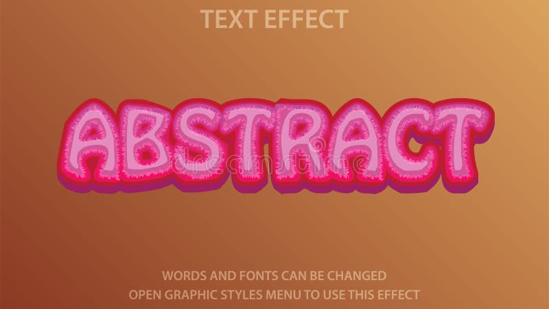 Abstract Text Effect Template. Editable Stock Vector - Illustration of ...