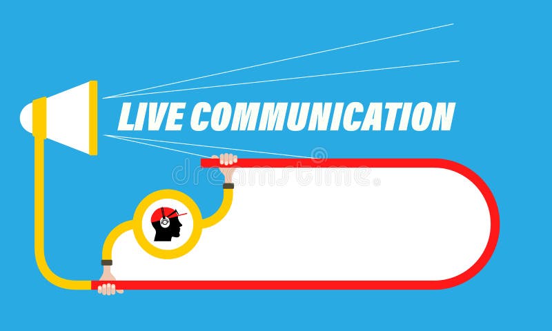 Abstract Text Frame with Inscription: Live Communication. Stock ...