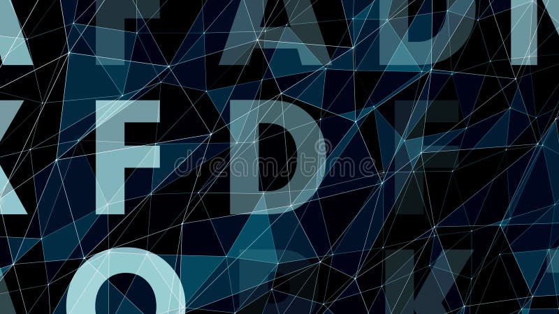 Characters, Letters, Lines, and Dots Abstract Text in Random Alphabet ...