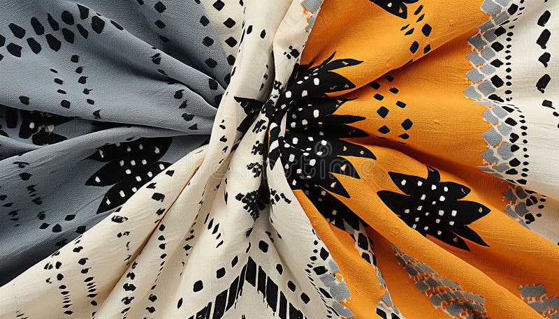 Abstract Textile Design with Vibrant Colors and Elegant Shapes ...