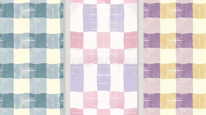 Abstract Textile Pattern with Pastel Colors in a Grid Design Suitable ...