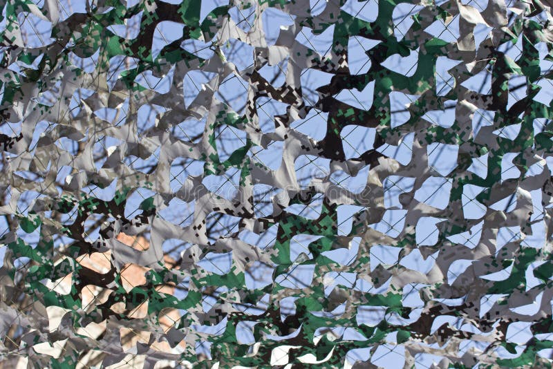 Abstract Textile Shade Pieces Over Sky As Background Stock Photo ...