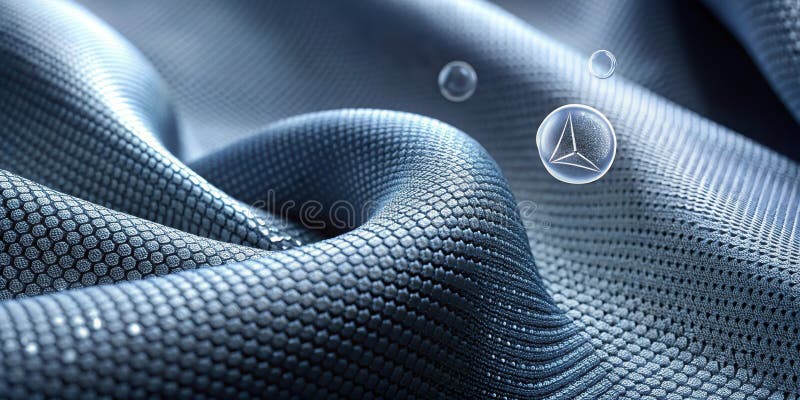 Abstract Textile Surface with Floating Geometric Shapes Showcasing ...