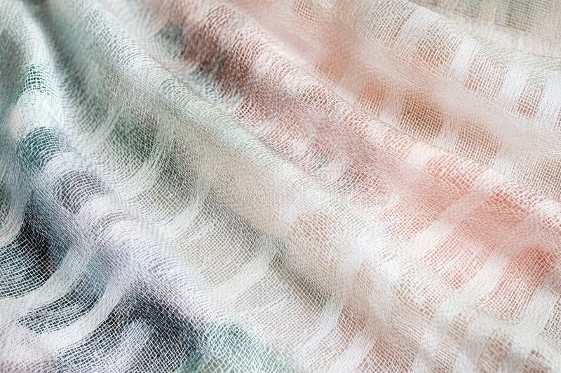 An Abstract Textile Weave in Muted Pastel Tones Features a Complex ...