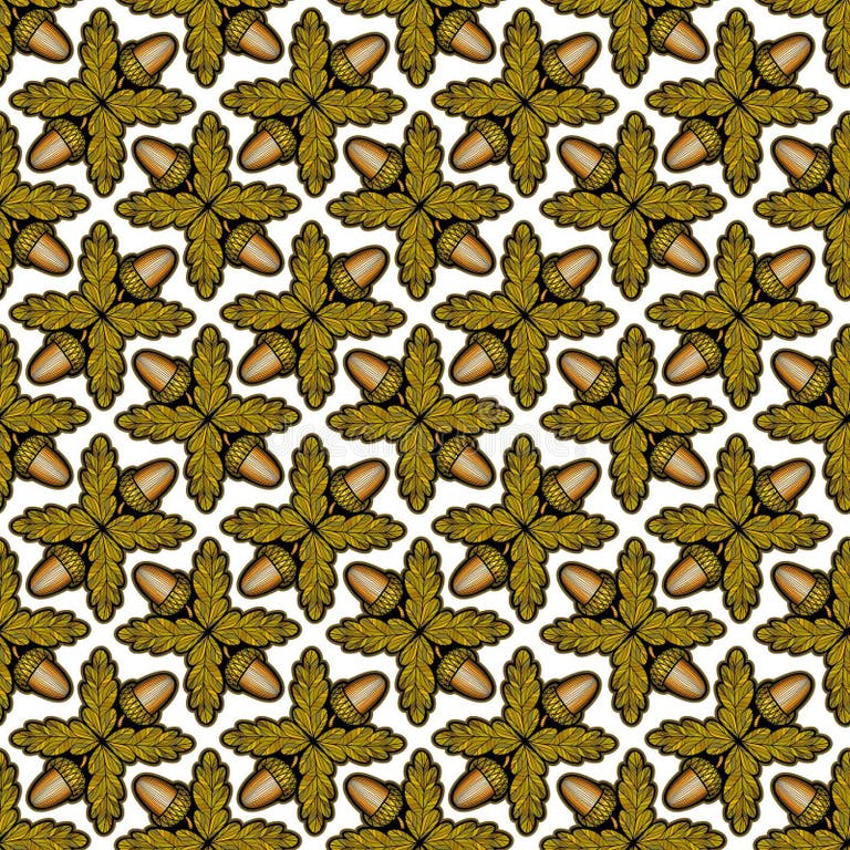 Abstract Texture from Acorn with Leaves Isolated Stock Vector ...