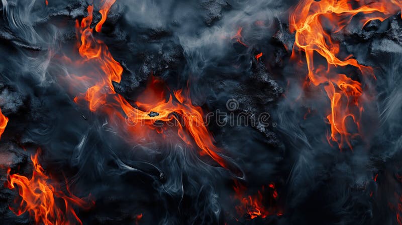 Abstract Texture Background Ash Fire and Smoke. Stock Image - Image of ...
