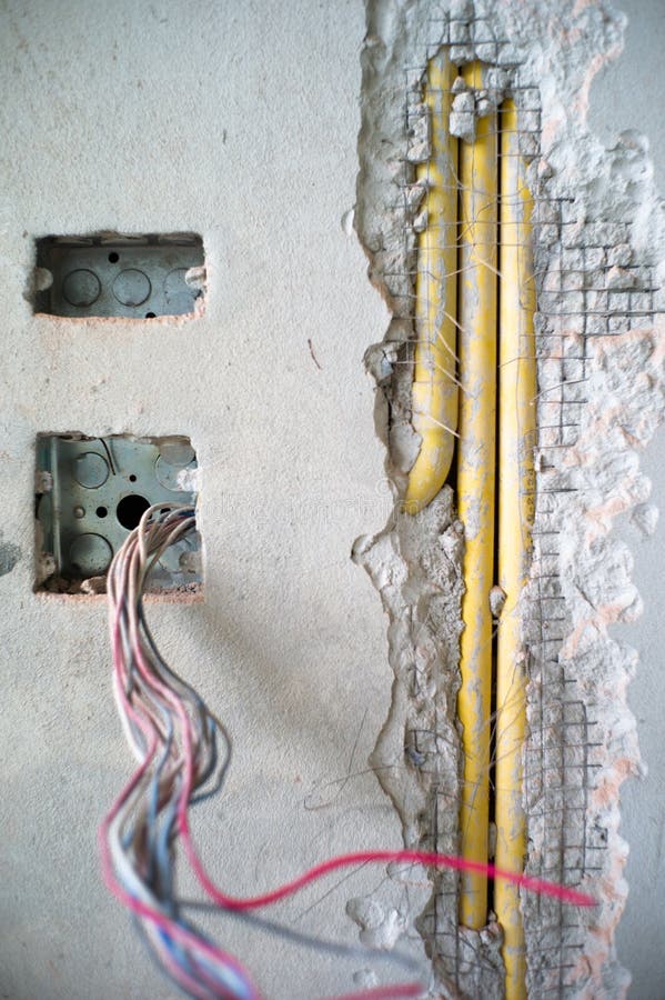 Abstract Texture and Background of Electrical System in Wall Stock ...