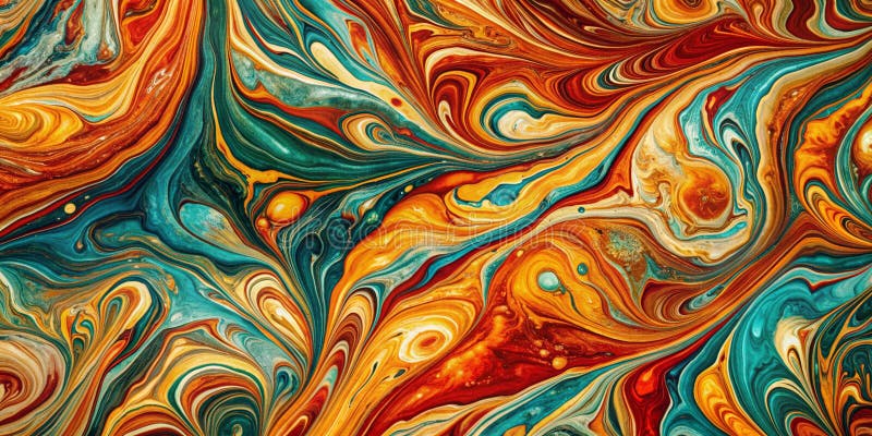 Abstract Texture Background Featuring Fluid Marble Patterns in Rich ...