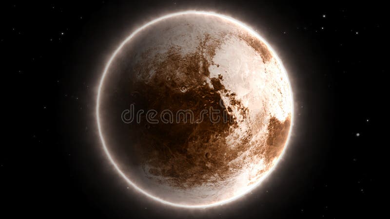 Abstract Pluto Planet Generated Texture Background Stock Illustration ...
