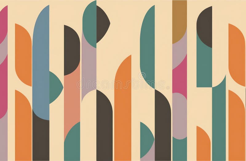 Abstract Texture Background with Segmented Semicircles and Vertical ...